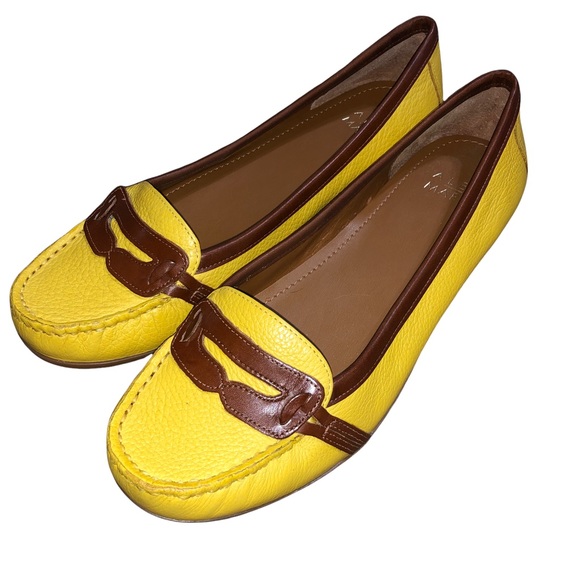 Alex Marie | Shoes | Alex Marie Penny Loafer In Yellow With Brown Trim ...